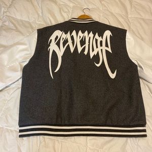 Revenge Clothing | Jackets & Coats | Revenge Grey Wool Varsity Jacket ...